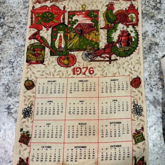 Other | Vintage Cloth Wall Hanging Calendar 1976 | Poshmark